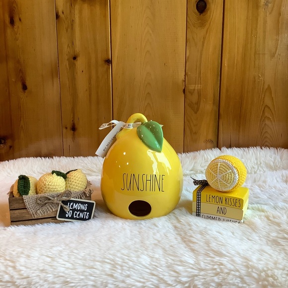 Rae Dunn | Accents | Rae Dunn Ceramic Lemon Shaped Birdhouse | Poshmark